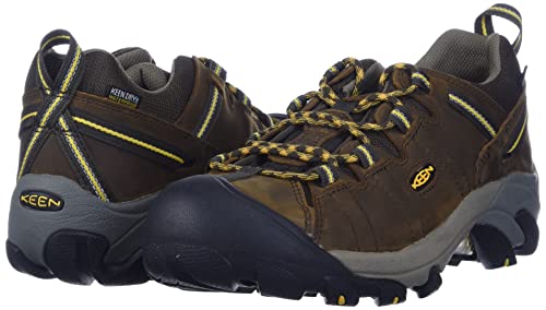 KEEN Men's Targhee 2 Low Height Waterproof Hiking Shoes, Cascade Brown/Golden Yellow, 9.5