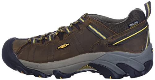 KEEN Men's Targhee 2 Low Height Waterproof Hiking Shoes, Cascade Brown/Golden Yellow, 9.5