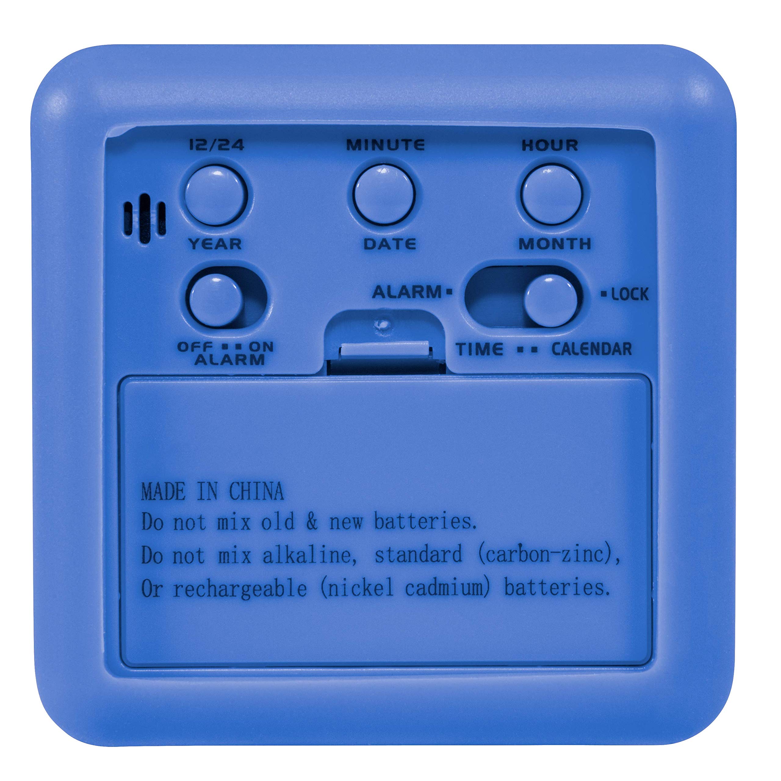 Equity by La Crosse 70905 Soft Blue Cube LCD Alarm Clock 5.20in. x 4.20in. x 3.30in.