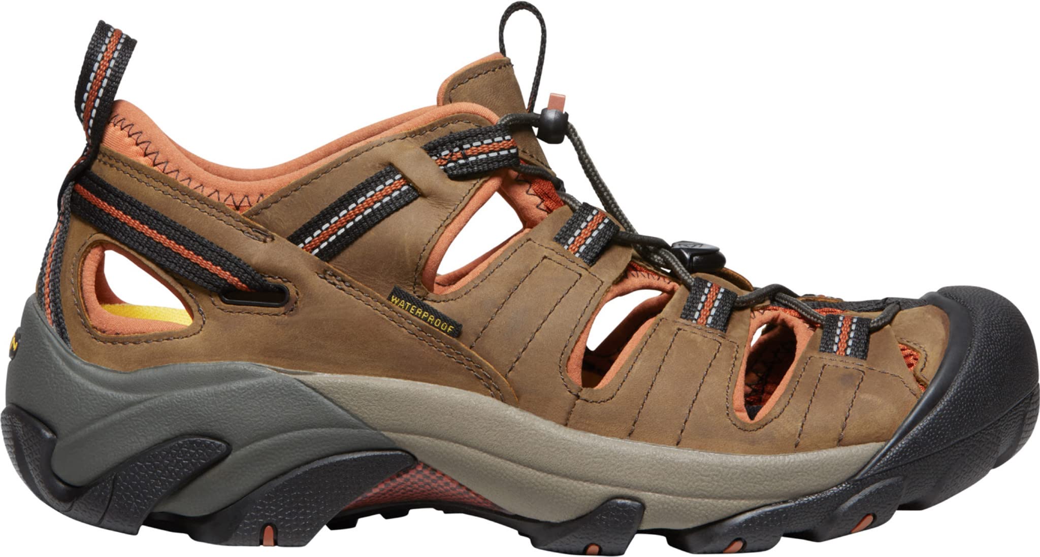 KEEN Men's Arroyo 2 Closed Toe Hiking Sandals, Black Olive/Bombay Brown, 10.5
