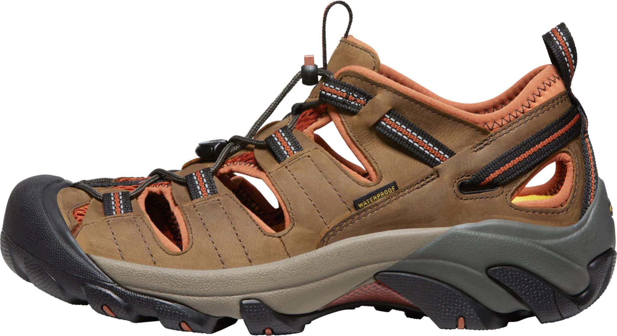 KEEN Men's Arroyo 2 Closed Toe Hiking Sandals, Black Olive/Bombay Brown, 10.5