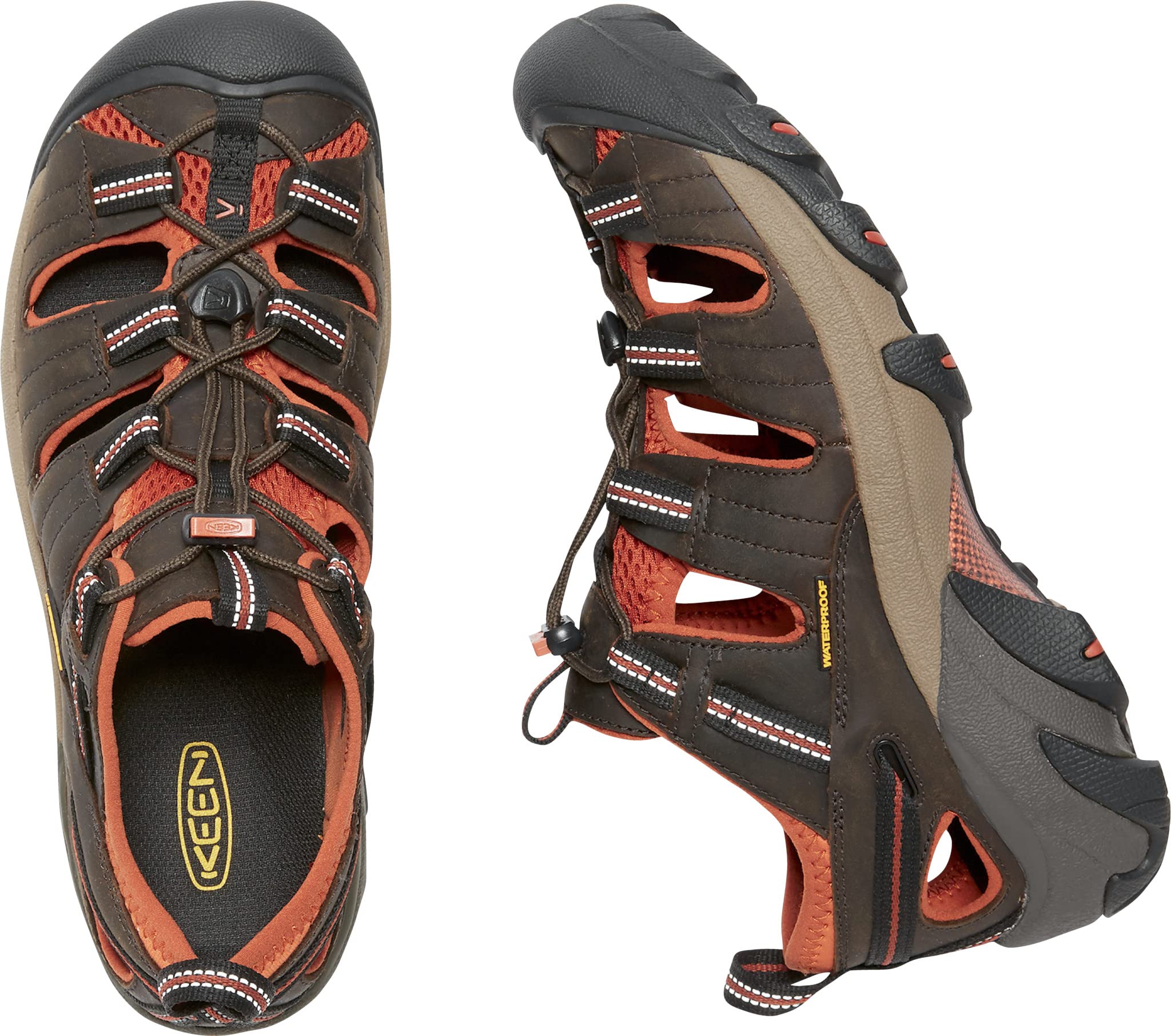 KEEN Men's Arroyo 2 Closed Toe Hiking Sandals, Black Olive/Bombay Brown, 10.5