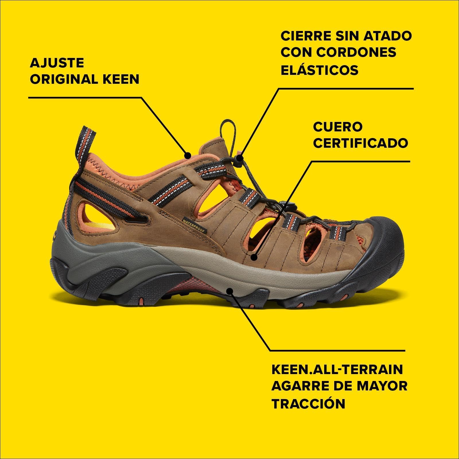 KEEN Men's Arroyo 2 Closed Toe Hiking Sandals, Black Olive/Bombay Brown, 10.5
