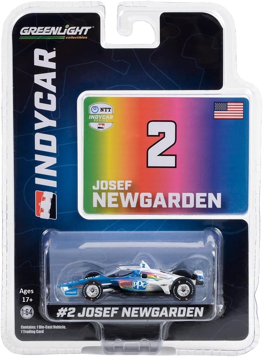 Dallara IndyCar #2 Josef Newgarden PPG Team Penske NTT IndyCar Series (2023) 1/64 Diecast Model Car by Greenlight 11565