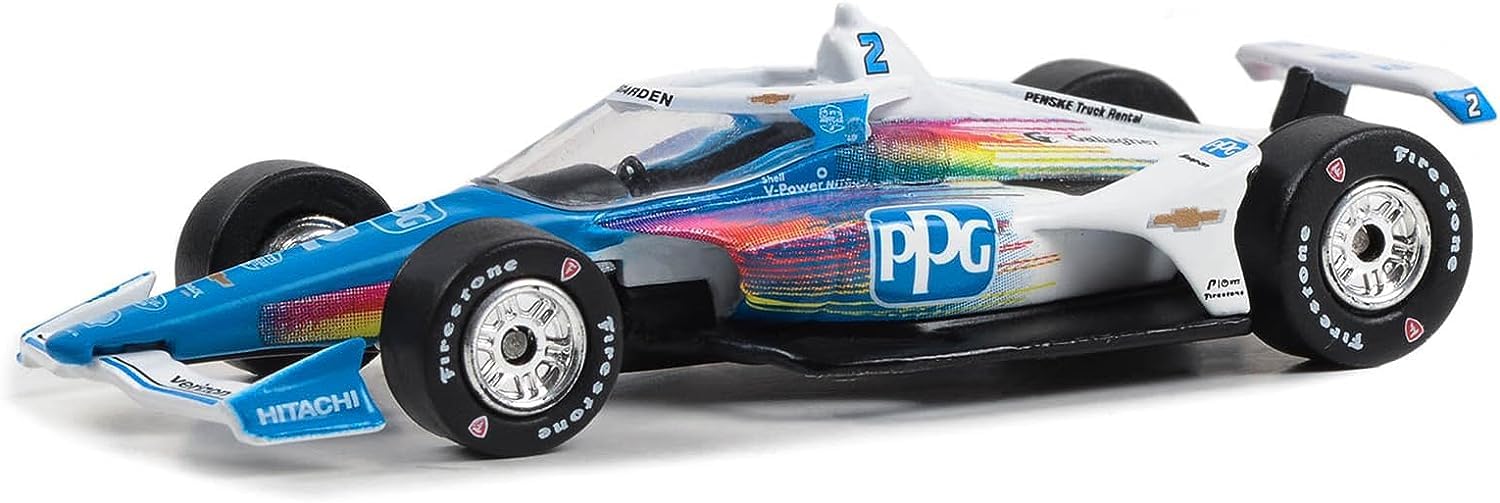 Dallara IndyCar #2 Josef Newgarden PPG Team Penske NTT IndyCar Series (2023) 1/64 Diecast Model Car by Greenlight 11565