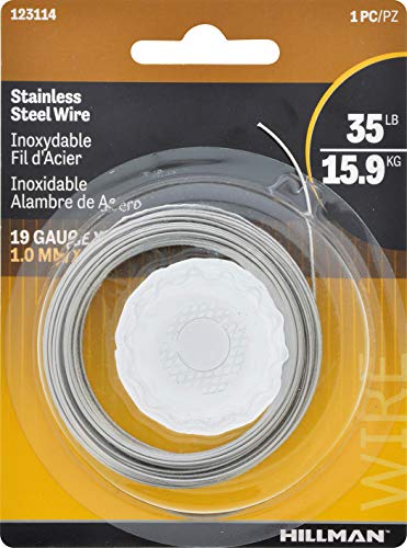 The Hillman Group 123114 Hillman Stainless Steel 30' Hobby Wire 19 Gauge