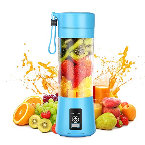 Portable Blender,Personal Blender with USB Rechargeable Mini Fruit Juice Mixer,Personal Size Blender for Smoothies and Shakes Mini Juicer Cup Travel 380ML,Fruit Juice,Milk