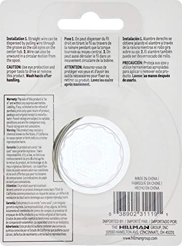 The Hillman Group 123114 Hillman Stainless Steel 30' Hobby Wire 19 Gauge