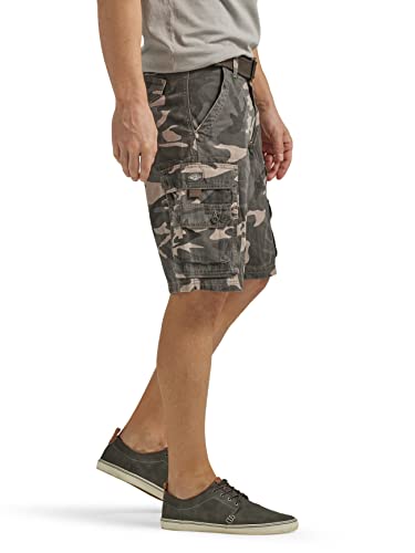 Lee Men's Big & Tall Dungarees Belted Wyoming Cargo Short, Ash Camo, 48