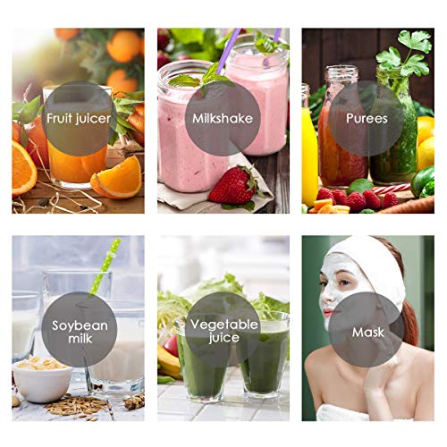 Portable Blender,Personal Blender with USB Rechargeable Mini Fruit Juice Mixer,Personal Size Blender for Smoothies and Shakes Mini Juicer Cup Travel 380ML,Fruit Juice,Milk