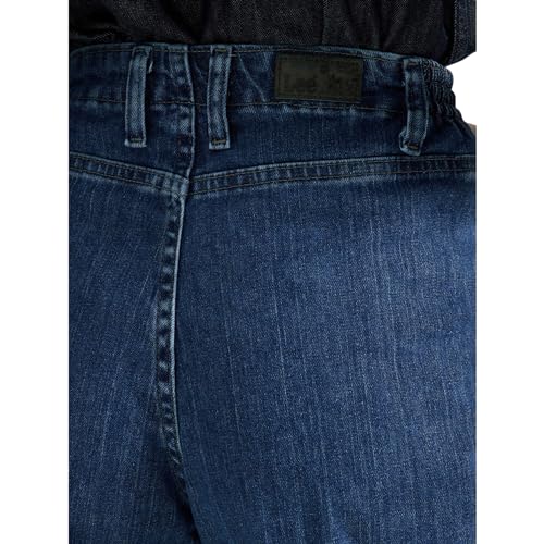Lee Women's Missy Relaxed-Fit Side Elastic Tapered-Leg Jean, Pepper Stone, 16 Short