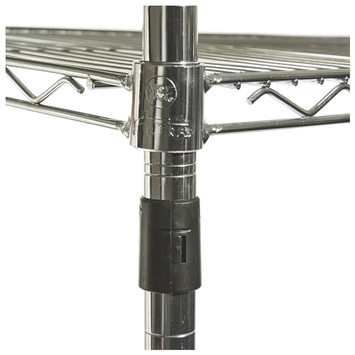 Alera ALESW504818SR NSF Certified Industrial 4-Shelf 48 in. x 18 in. x 72 in. Wire Shelving Kit - Silver