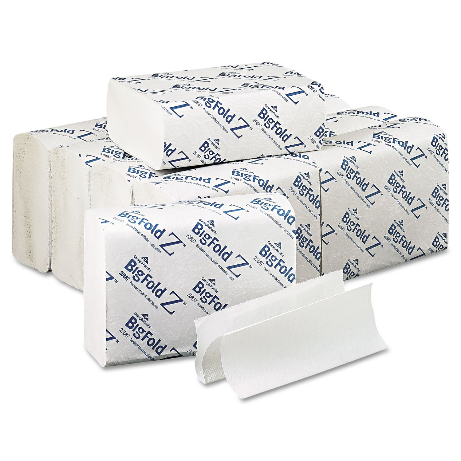 BigFold Z 20887 Paper Towels, 10-2/5-Inch x10-4/5-Inch, 220 Towels/PK 10PK/CT, White