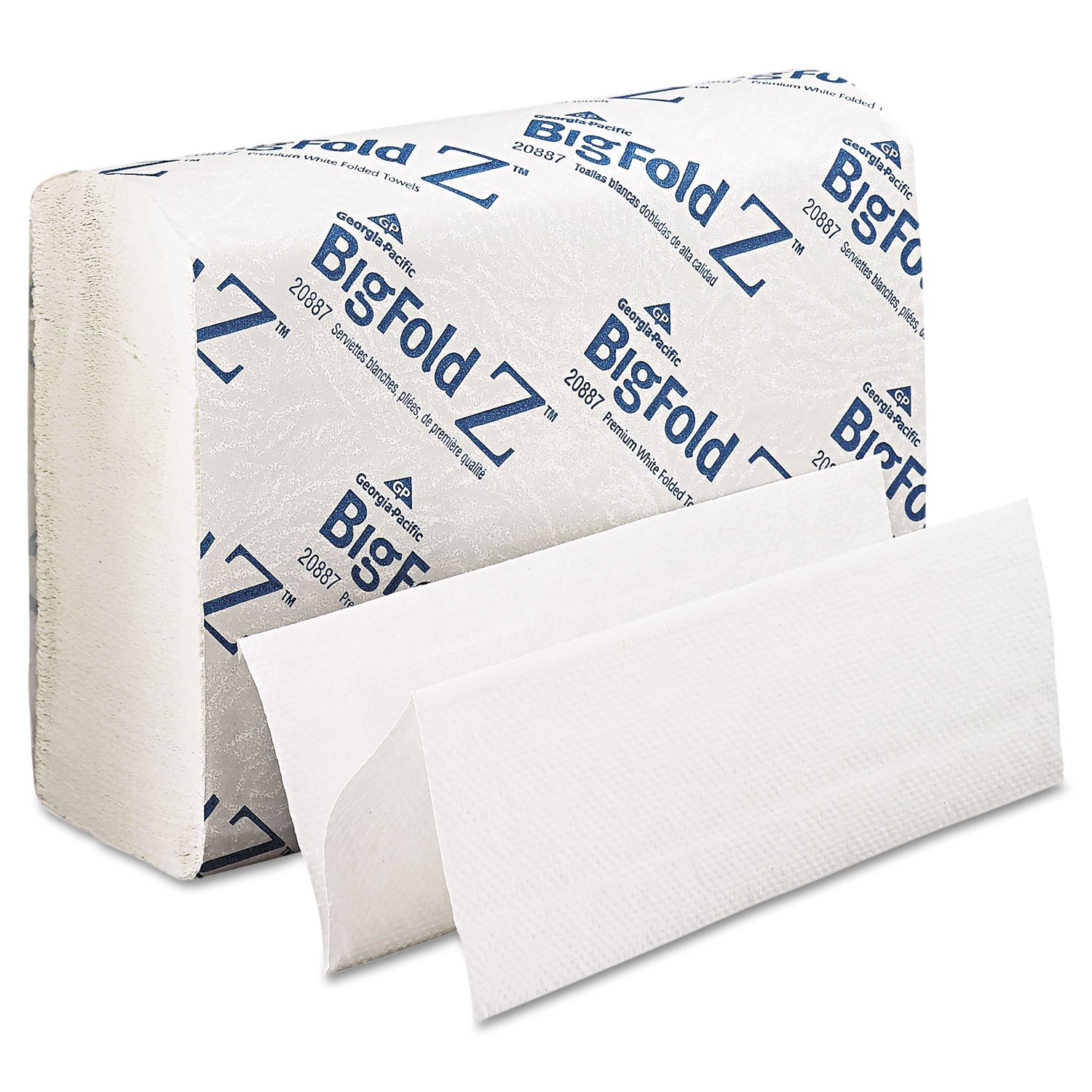 BigFold Z 20887 Paper Towels, 10-2/5-Inch x10-4/5-Inch, 220 Towels/PK 10PK/CT, White