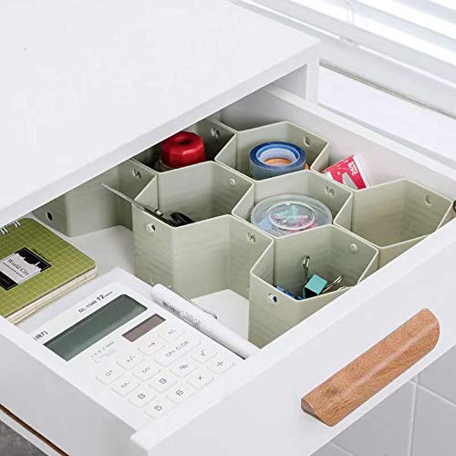HPYYKE Honeycomb Organizer,Adjustable Drawer Organizers,18 Slot Compartment Honeycomb Separator for Underwear Belt-Scarf Socks Ties Organizer(8pcs)
