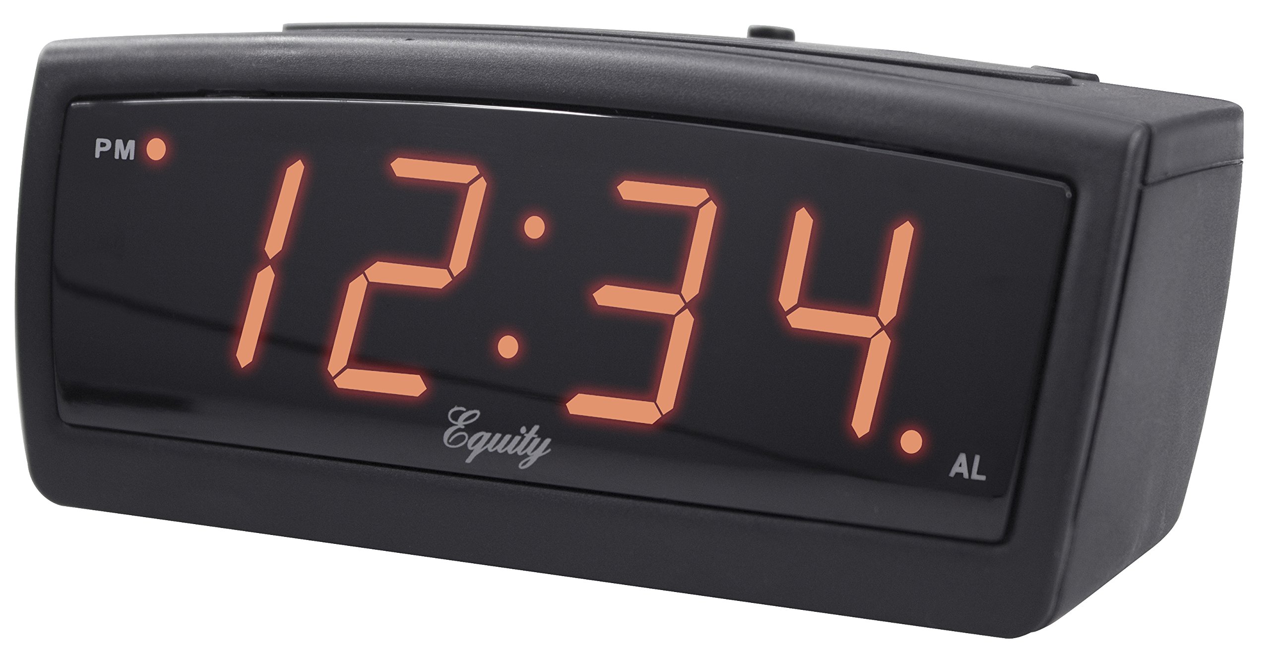 Equity by La Crosse 30902 .9 Inch LED Truckers Adjustable Volume Alarm Clock with 12v Plug-in Adapter