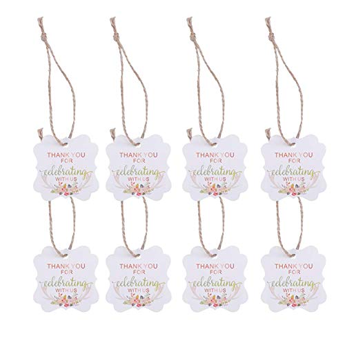 Thank You Gift Tags for Wedding Celebrating with Rope Party Favor Party Decoration 100pcs