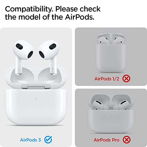 Spigen Shine Shield Designed for Airpods 3rd Generation (2021) Anti Dust Sticker for Airpods 3 Dust Guard - Metallic Silver