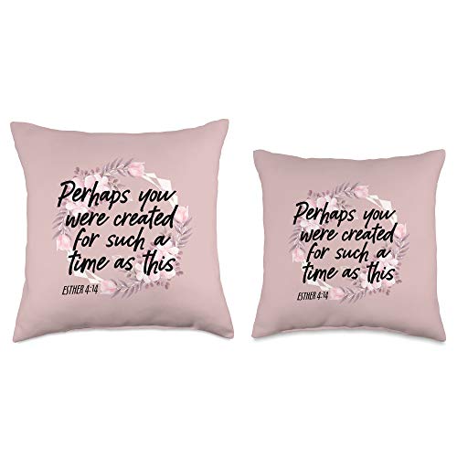 Perhaps You Were Created For Such Time Present Perhaps You were Created for Such Time As This Christian Throw Pillow, 16x16, Multicolor