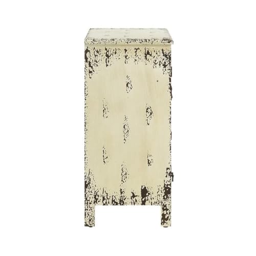 Powell Furniture 990-332 Parcel 2-Door 2-Drawer Console, White 30" L x 13.75" W x 25.5" H