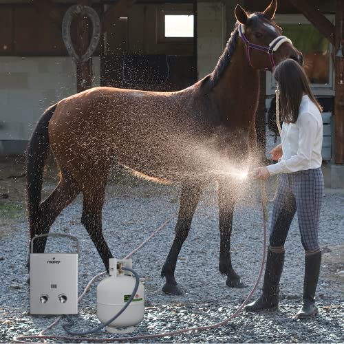 Marey GA5PORT Portable Propane Gas Tankless Water Heater, Small, White
