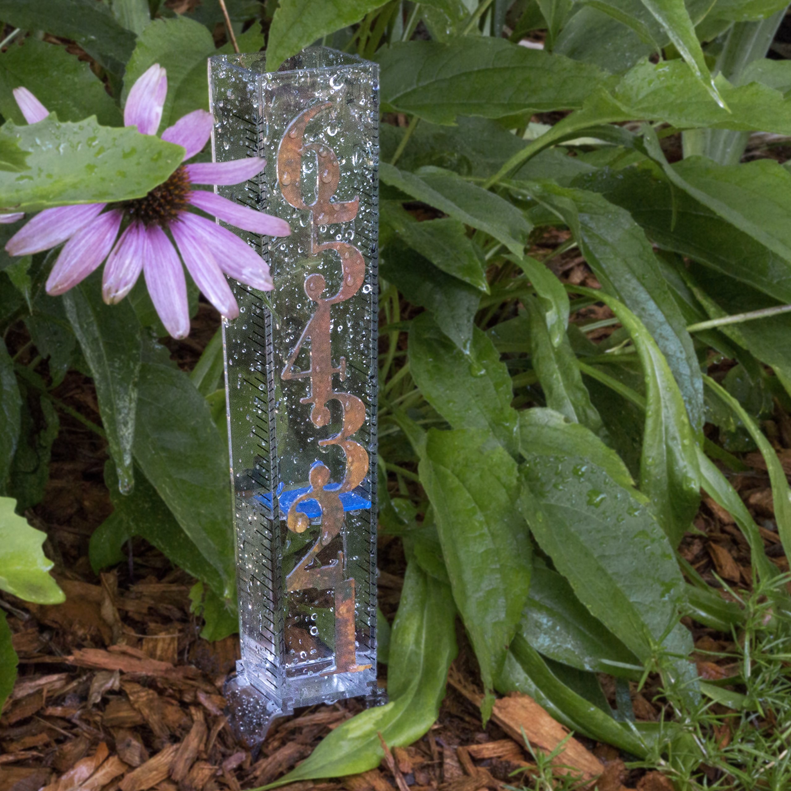 LaCrosse 705-110 Easy Read 6-Inch Patina Rain Gauge, Clear