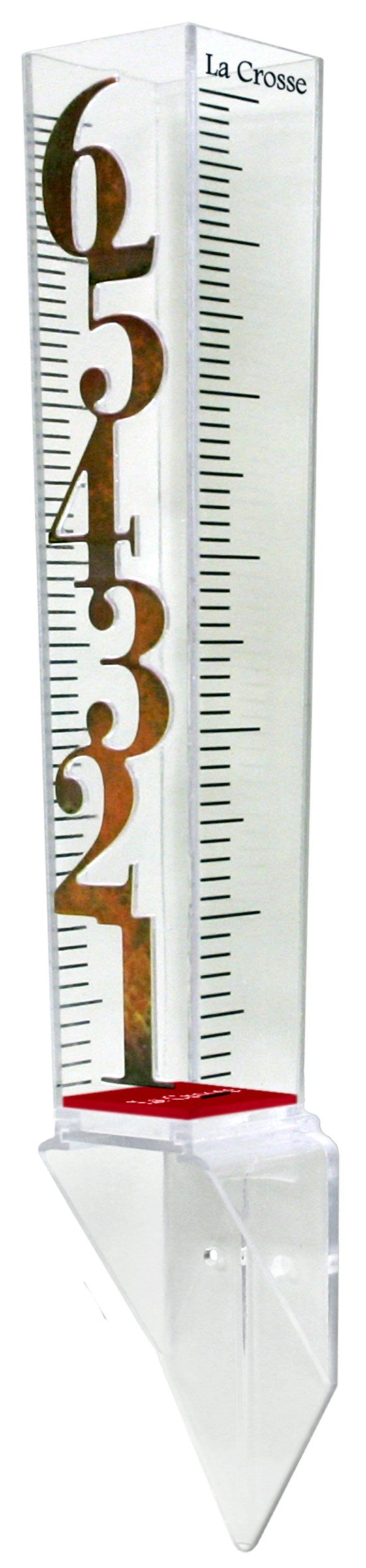LaCrosse 705-110 Easy Read 6-Inch Patina Rain Gauge, Clear