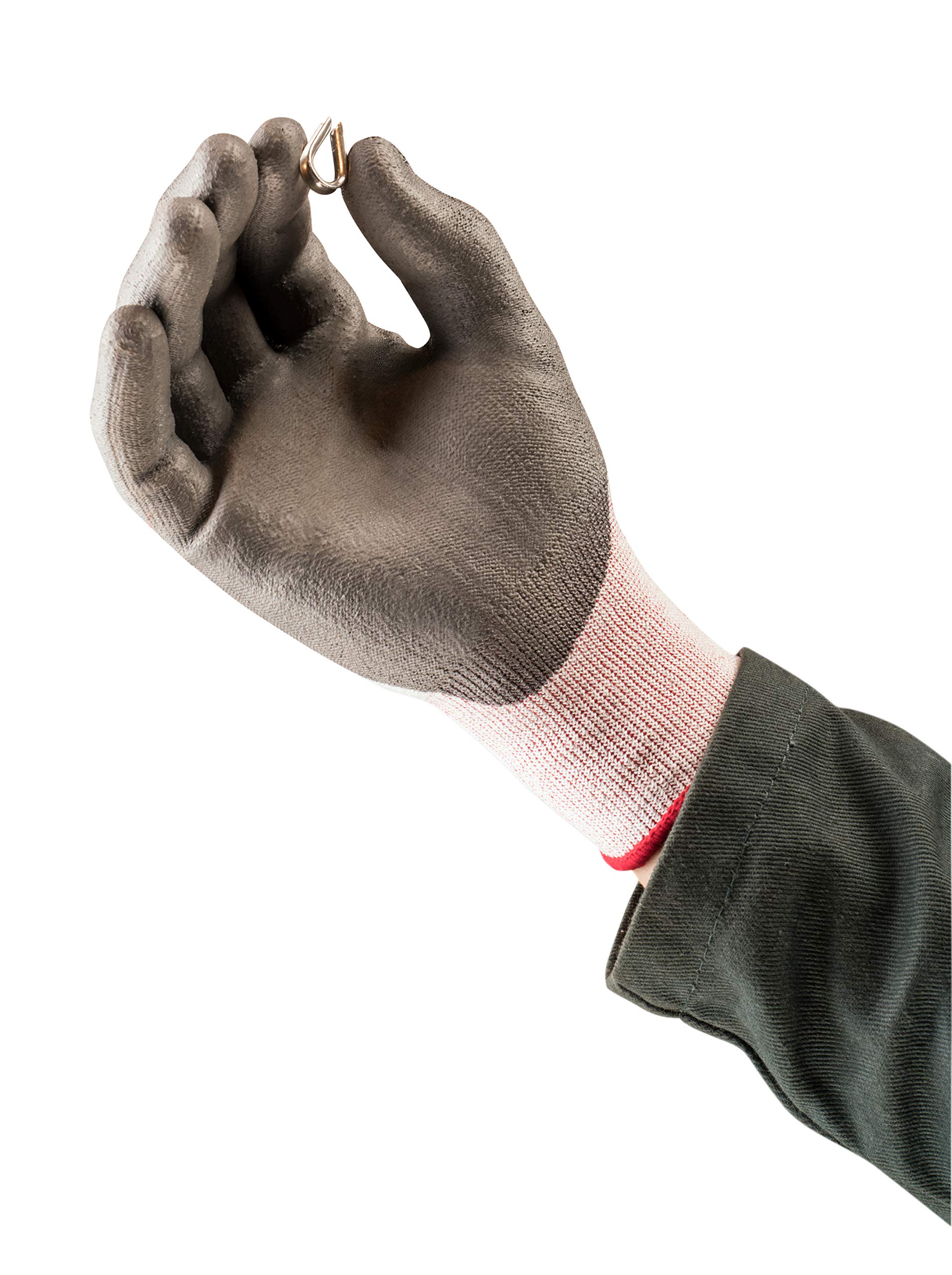 HyFlex 11-644 Cut Protection Gloves - Medium Duty, Durability, Comfort, Grey/Grey, X Small (pack of 12)