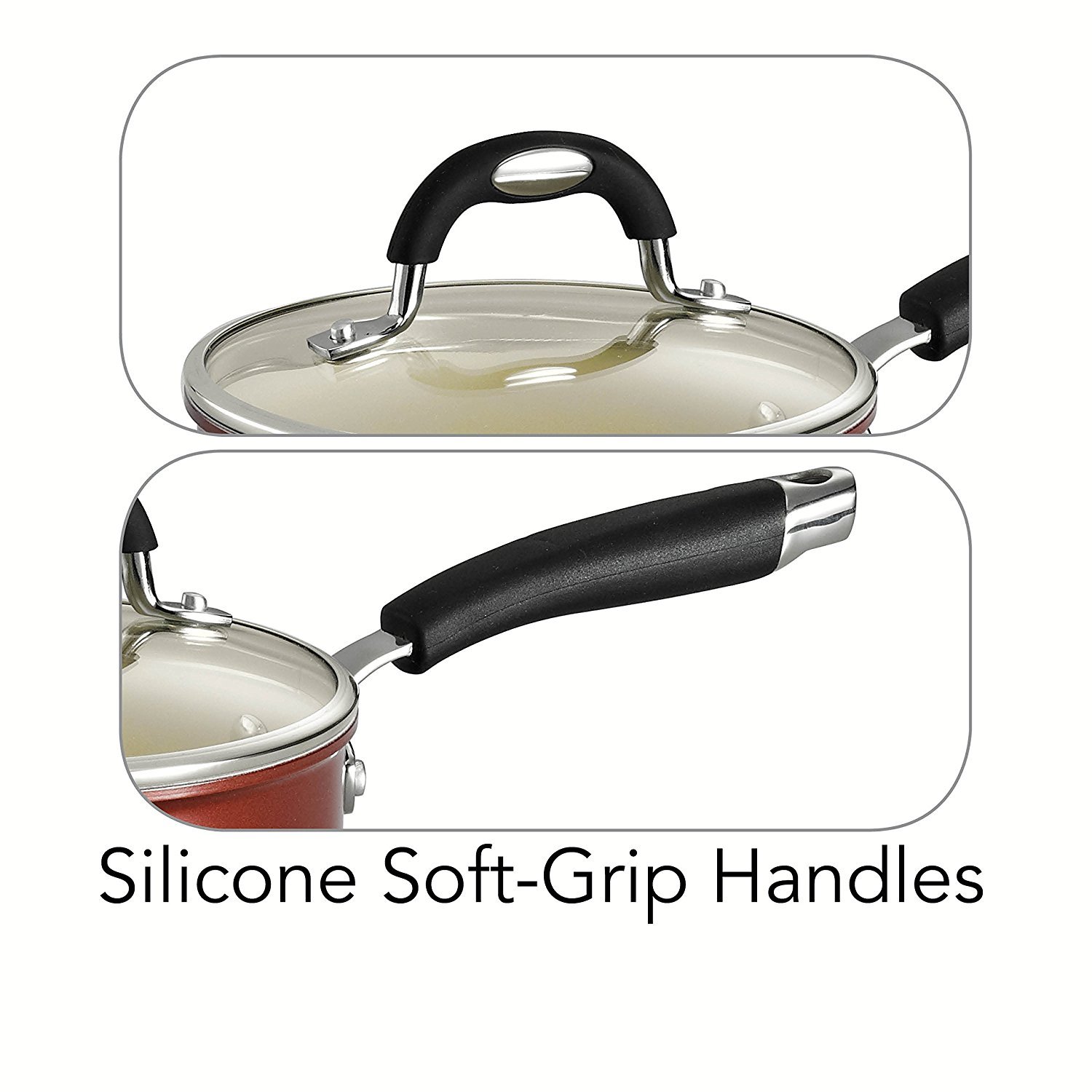 Tramontina 80110/048DS Style Ceramica 01 Covered Sauce Pan, 1.5-Quart, Metallic Copper