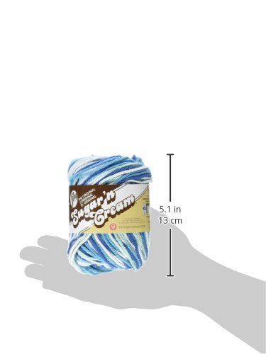 Lily Sugar 'N Cream The Original Ombre Yarn, 2oz, Gauge 4 Medium, 100% Cotton, Hippi - Machine Wash & Dry