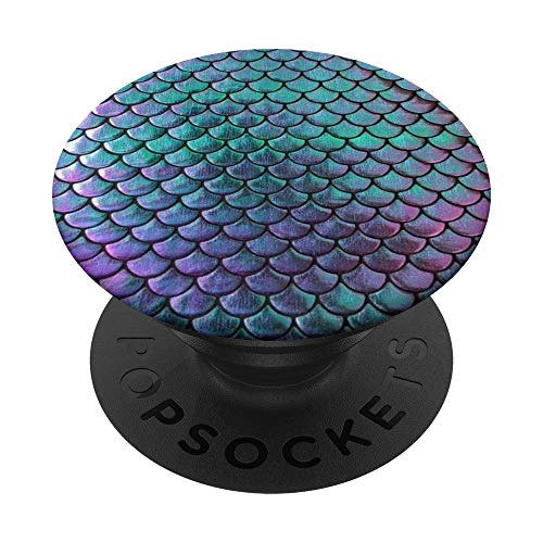 Opalescent Vibrant Mermaid Color Turquoise Blue Violet Green PopSockets Swappable PopGrip