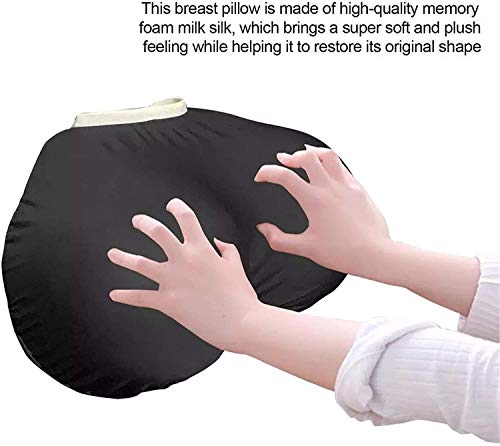 Soft Boobs Pillow, 3D Memory Foam Sleep Pillow Creative Realistic Boobs Breasts Pillow Cushion, Sexy Couple Kawaii Toy Pillow Funny Gift (Red)