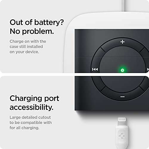 Spigen Classic Shuffle Designed for Airpods 3rd Gen Case with Keychain, Classic Design Airpods 3 Case (2021) - Charcoal