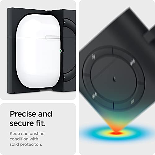 Spigen Classic Shuffle Designed for Airpods 3rd Gen Case with Keychain, Classic Design Airpods 3 Case (2021) - Charcoal