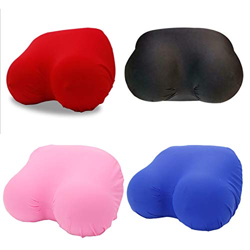 Soft Boobs Pillow, 3D Memory Foam Sleep Pillow Creative Realistic Boobs Breasts Pillow Cushion, Sexy Couple Kawaii Toy Pillow Funny Gift (Red)