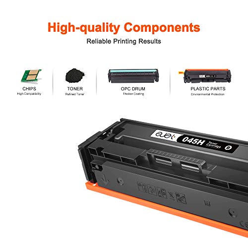 045 045H MF634cdw Toner - ejet Compatible 045H Toner Replacement for Canon 045 Toner Cartridge CRG-045H for Canon MF634Cdw MF632Cdw LBP612Cdw MF635CX Printer(1 Black,1 Cyan,1 Magenta,1 Yellow,4-Pack)