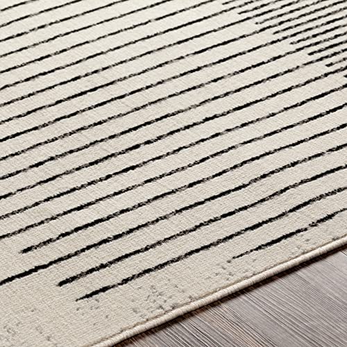 Artistic Weavers Penrod Modern Geometric Area Rug,5' x 7',Black/Ivory