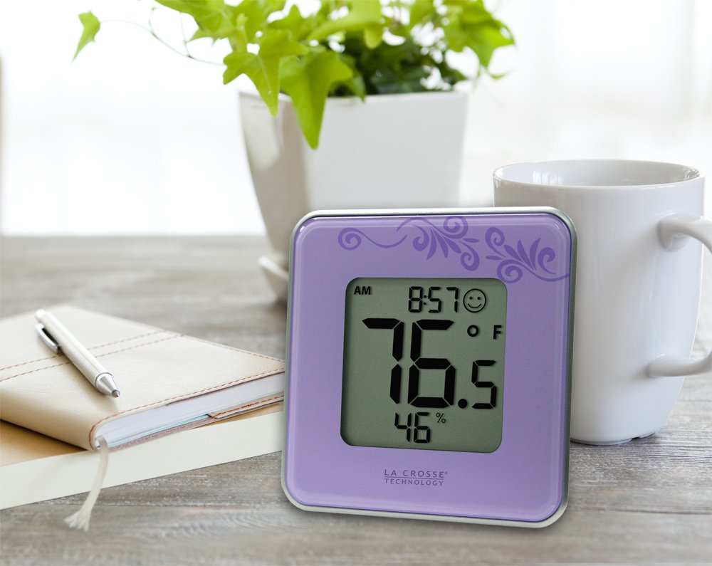 La Crosse Technology 302-604P Purple Indoor Digital Thermometer & Hygrometer Station with Comfort Level icon