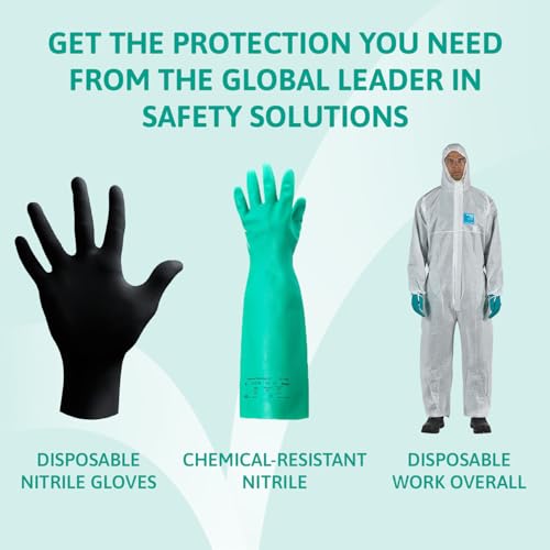 HyFlex 11-840 Ergonomic Abrasion-Resistant Nitrile Foam Industrial Gloves for Automotive, Fabrication, EMS, Utilities - Size 9, Black (12 Pairs)
