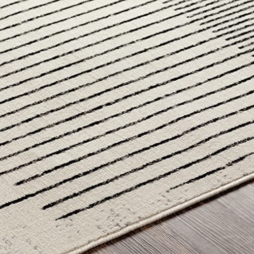 Artistic Weavers Penrod Modern Geometric Area Rug,5' x 7',Black/Ivory