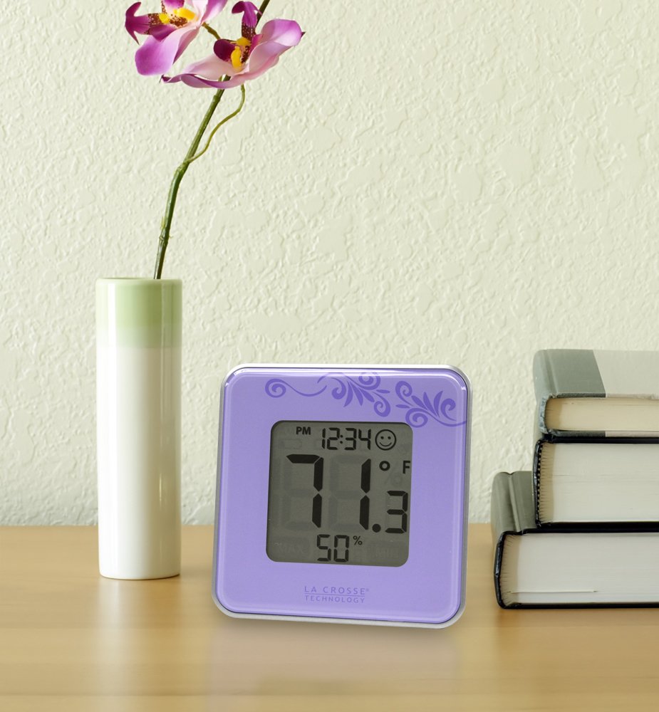 La Crosse Technology 302-604P Purple Indoor Digital Thermometer & Hygrometer Station with Comfort Level icon