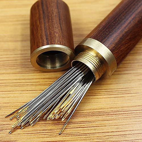 4 Pieces Sewing Needles Holder Sewing Storage Case Wooden Needle Storage Case Box for Sewing Supplies Storage
