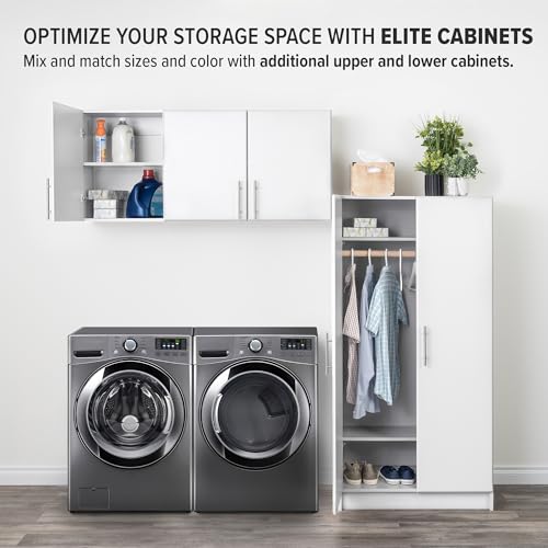 Prepac Elite 3-Door Wall Cabinet/Pantry Storage Cabinet | White, 54W x 24H x 12D | Versatile Garage Wall Cabinet by Prepac