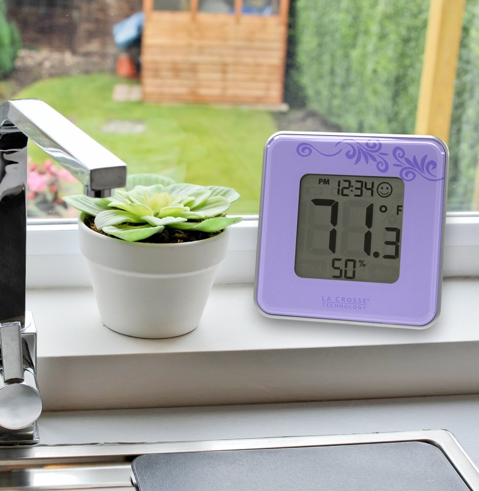 La Crosse Technology 302-604P Purple Indoor Digital Thermometer & Hygrometer Station with Comfort Level icon