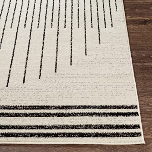 Artistic Weavers Penrod Modern Geometric Area Rug,5' x 7',Black/Ivory