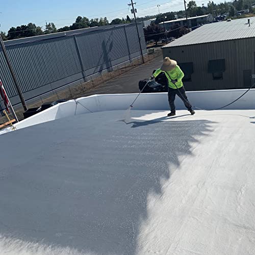 Ames Research Laboratories SEB5 AMES Elasto-Barrier Adhesive Base Coat-5 Gallon, Gray Primer Perfect for RV, Wood, Roofs and More-Expands and Contracts 1200% -Made in The USA, Grey Liquid Rubber