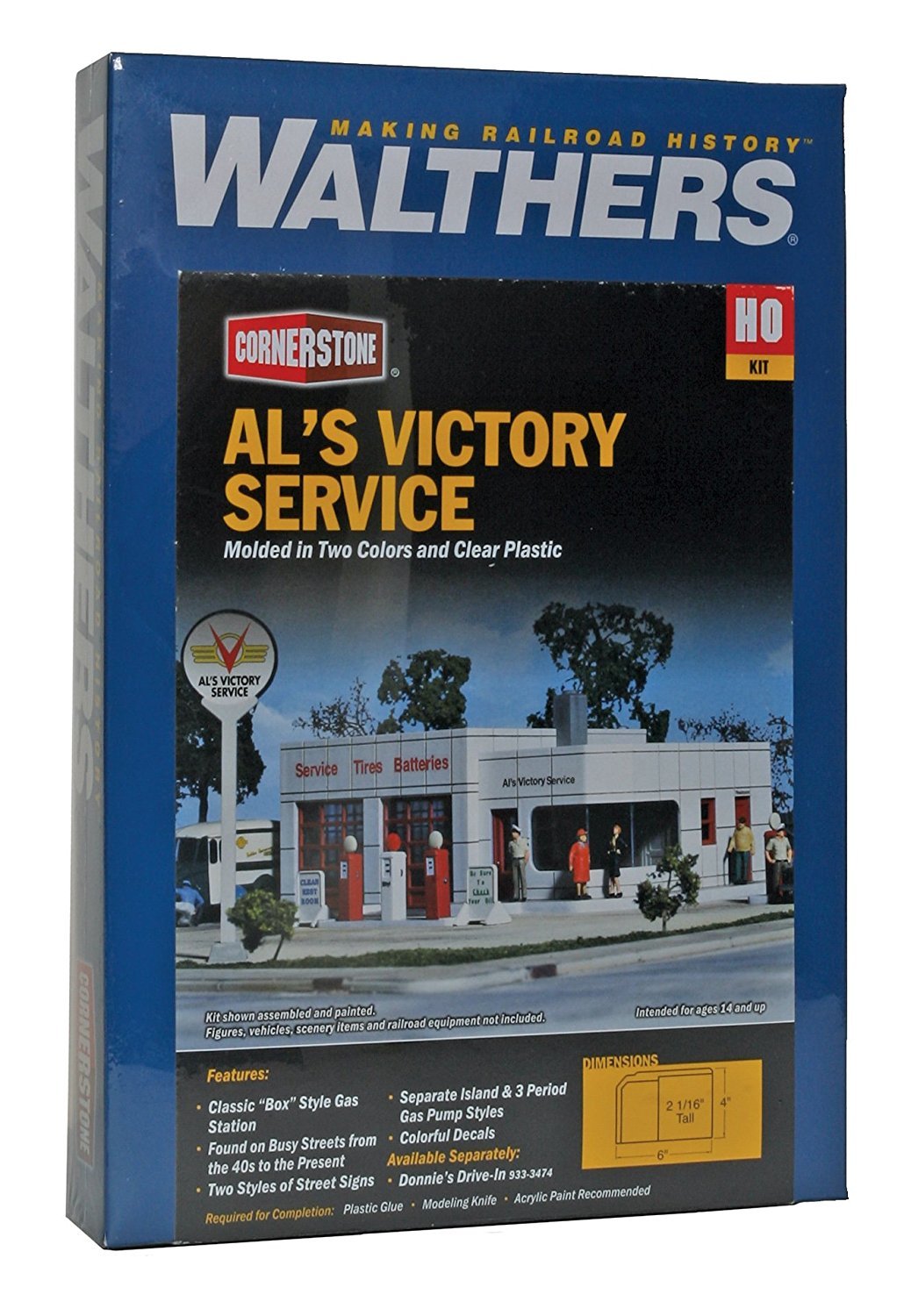 Walthers Cornerstone Series Kit HO Scale Al's Victory Service Station