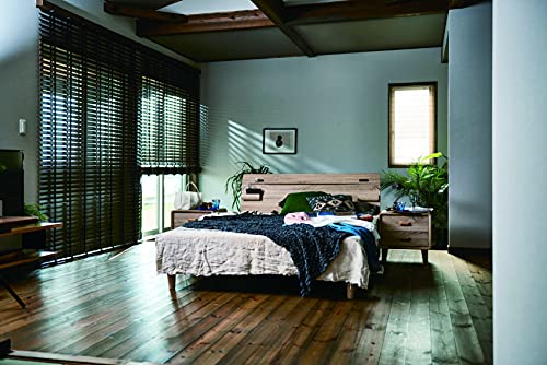 Sakuraya Industrial BA-34 Night Table, Natural, Width 17.7 inches (450 mm)