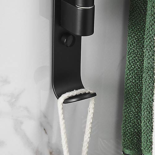 Towel Rack, Wall-Mounted Non-Perforated Bathroom Storage Rack,with 4 Arms Easy to Install, for Hanging Storage in Kitchen or Bathroom