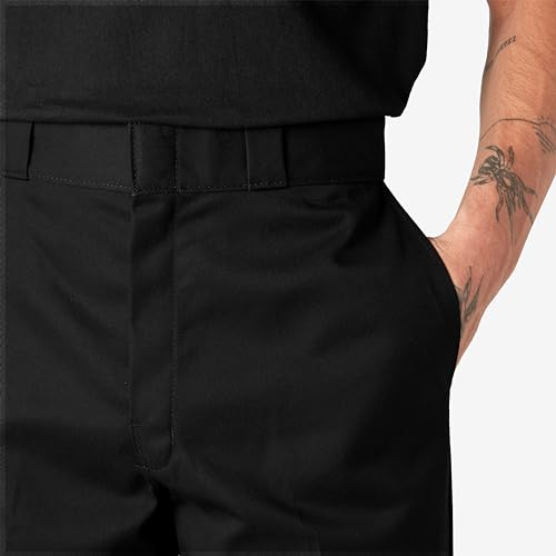 Dickies Men's Loose Fit Double Knee Twill Work Pant, Black, 38W x 30L